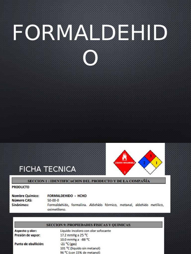 formaldehido.ppt | Formaldehído | Metanol