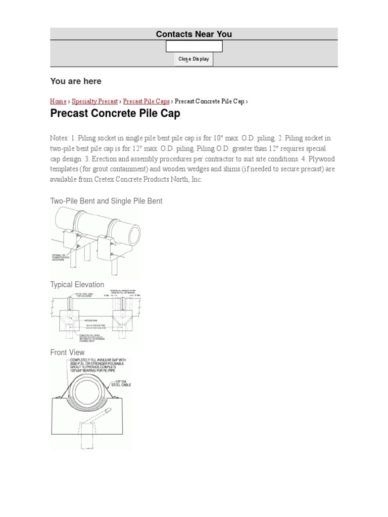 Guide to Precast Concrete Pile Caps for Supporting Structures | PDF