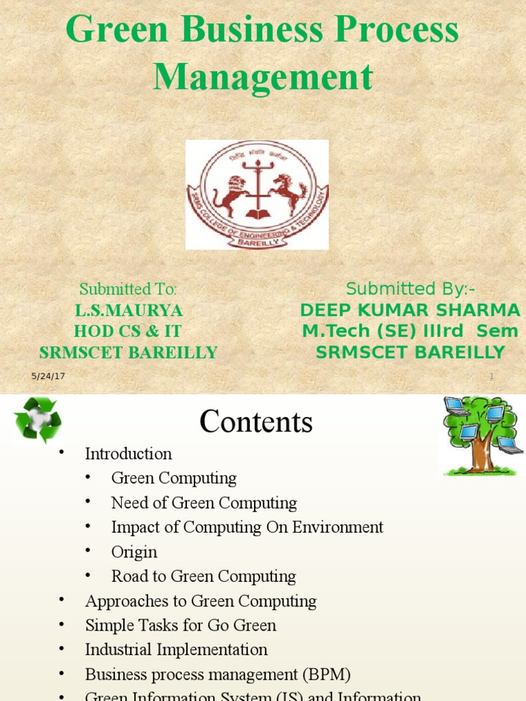 Green Business Process Management MBA | PDF | Business Process Management | Business Process