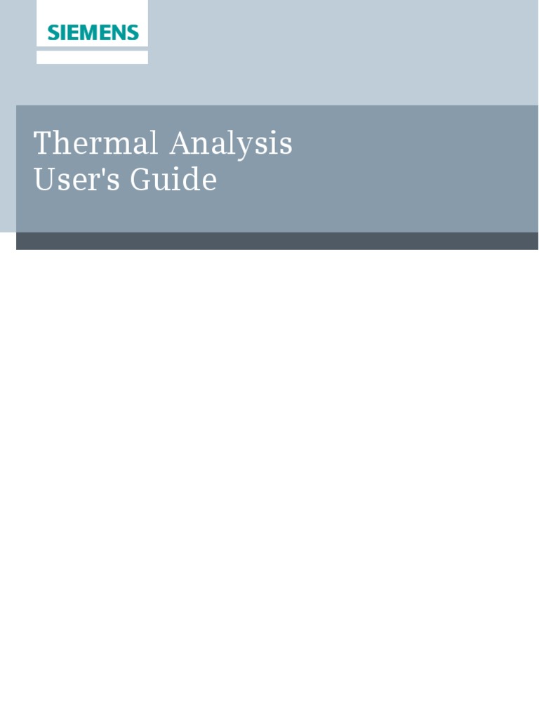 Thermal Analysis User's Guide: Siemens Siemens Siemens | PDF | Heat ...