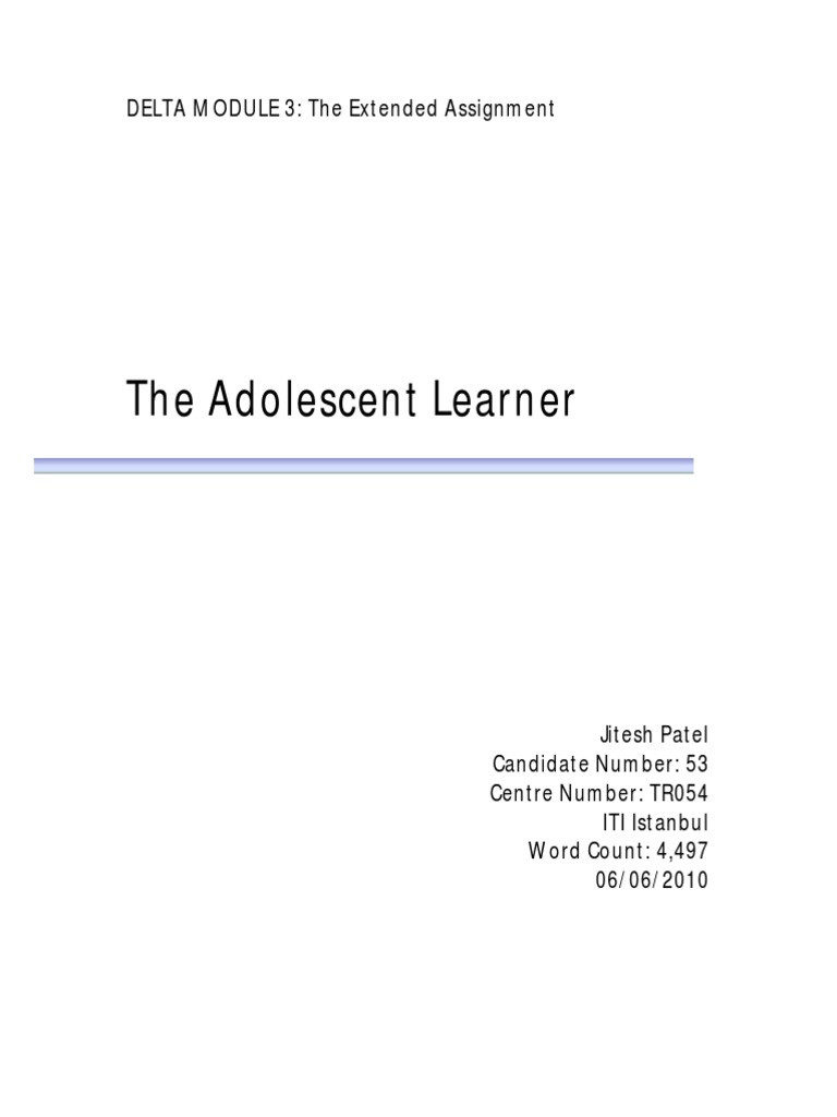 Delta Module 3 Sample | PDF | Educational Assessment | Motivation