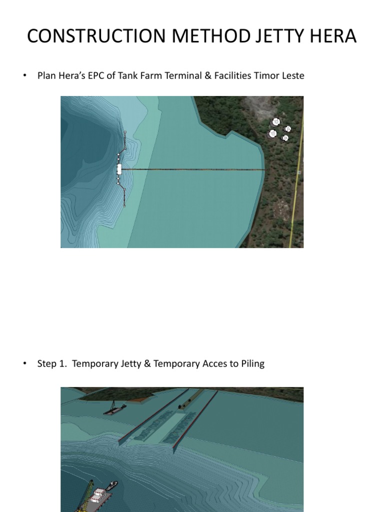 Construction method jetty area.pdf | Deep Foundation | Composite Material