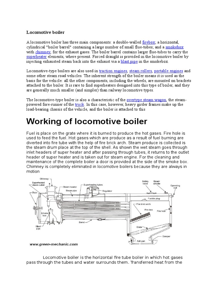 Working of Locomotive Boiler | PDF | Steam Engine | Steam Locomotive