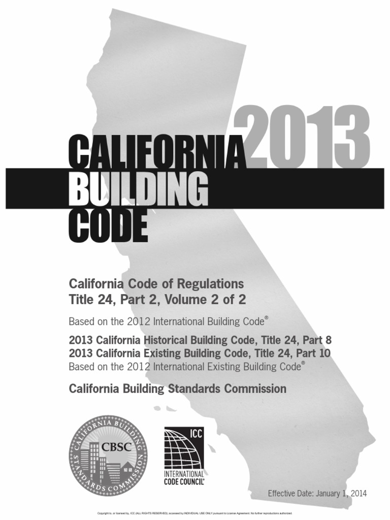 2013 California Building Code Volume 2 Title Page | PDF