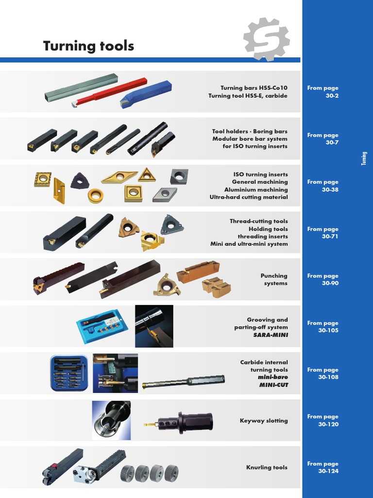 Turning Tools PDF | PDF | Tools | Manufactured Goods