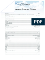 Setswana Flashcards with English Meanings | PDF