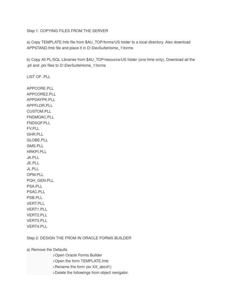 Creating New Form in Oracle Apps | PDF | Menu (Computing) | Oracle Database