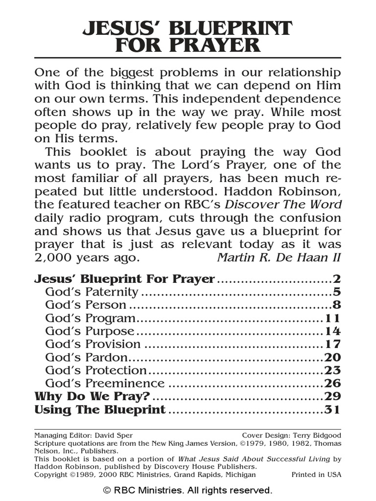 Jesus Blueprint for Prayer | Forgiveness | Prayer | Free 30-day Trial ...
