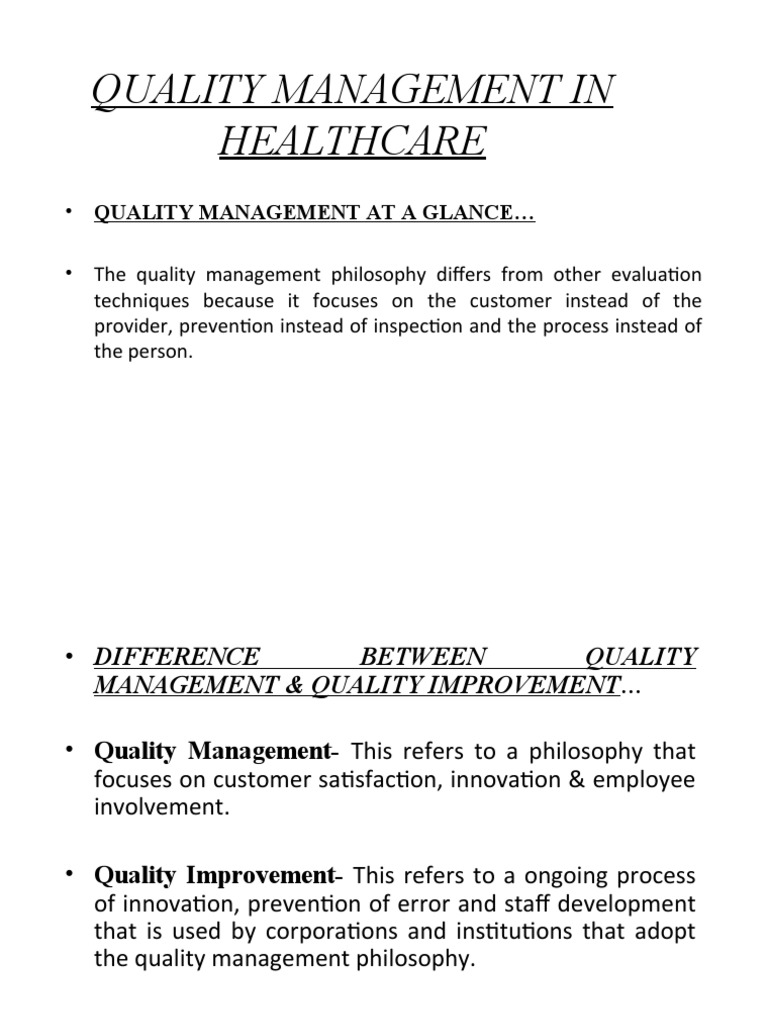 Quality Management Report!!! | PDF | Quality Management | Health Care
