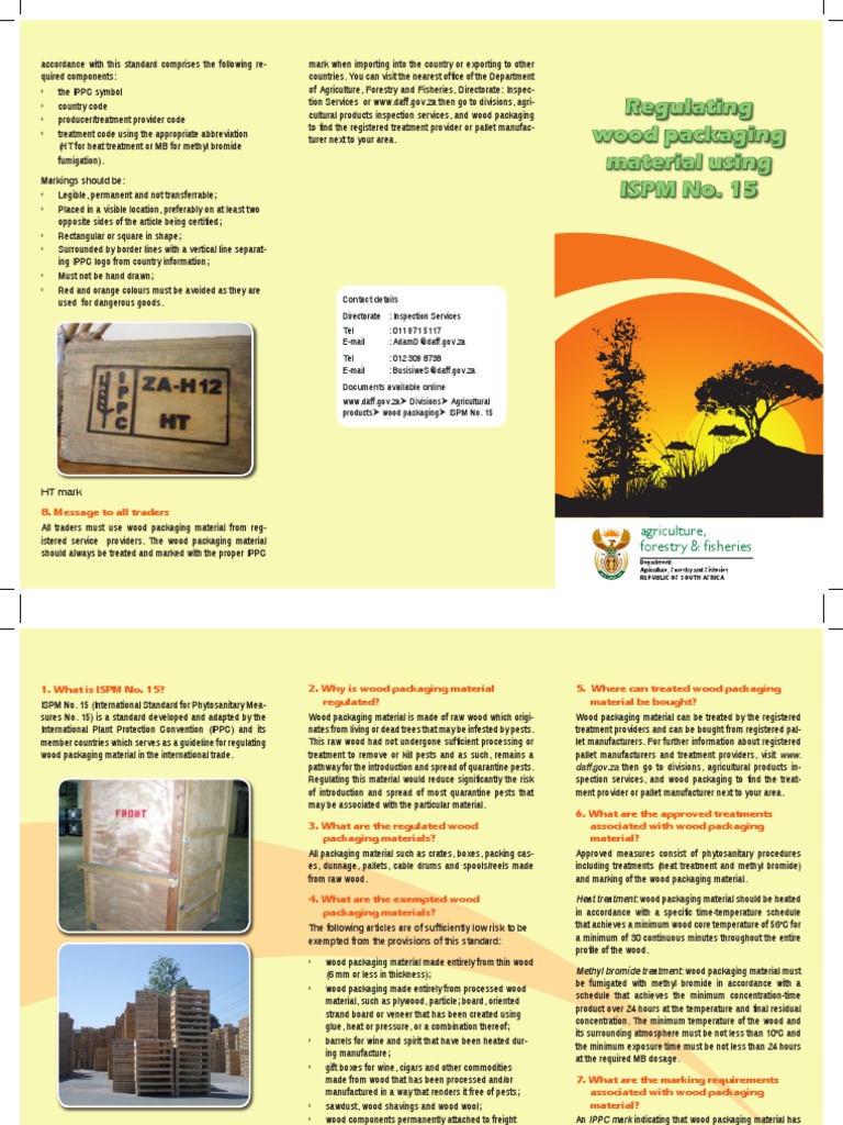 Regulating Wood Packaging Material Using ISPM No. 15: Markings Should ...
