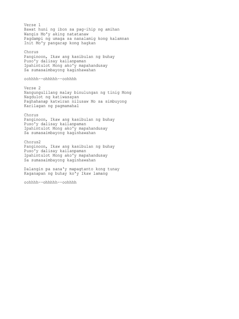 Pagsibol Lyrics | PDF