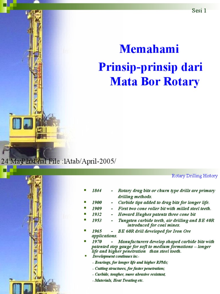 2.prinsip Rotary Bit | PDF | Drill | Mechanical Engineering