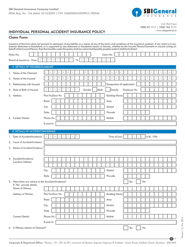 IPA Claim Form | PDF | Death Certificate | Insurance