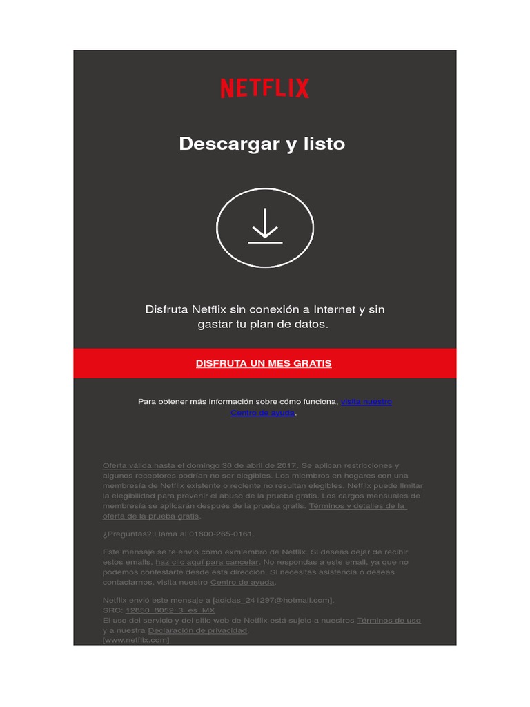 Plantilla Netflix | Netflix | Correo electrónico