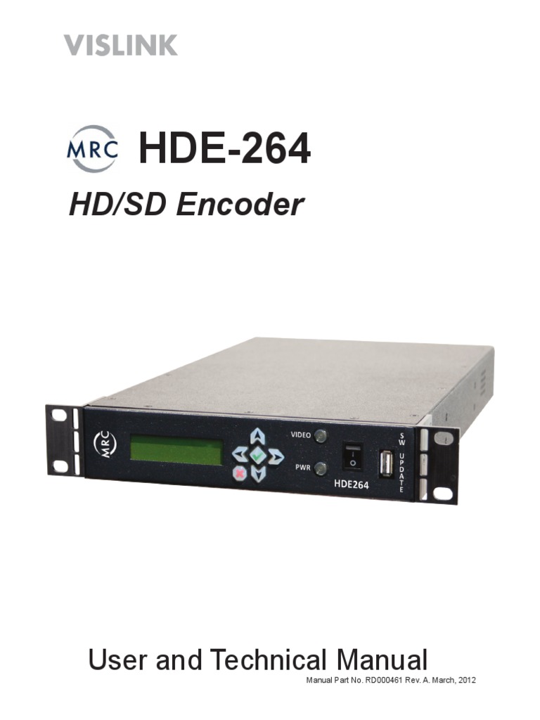 HDE-264 User and Tech Manual - RD000461 - Rev A | PDF | Streaming Media ...