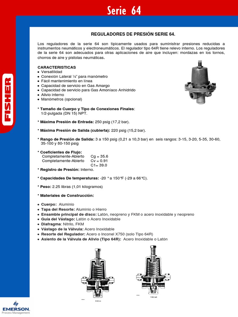 FISHER Serie 64 PDF | PDF | Gases | Química