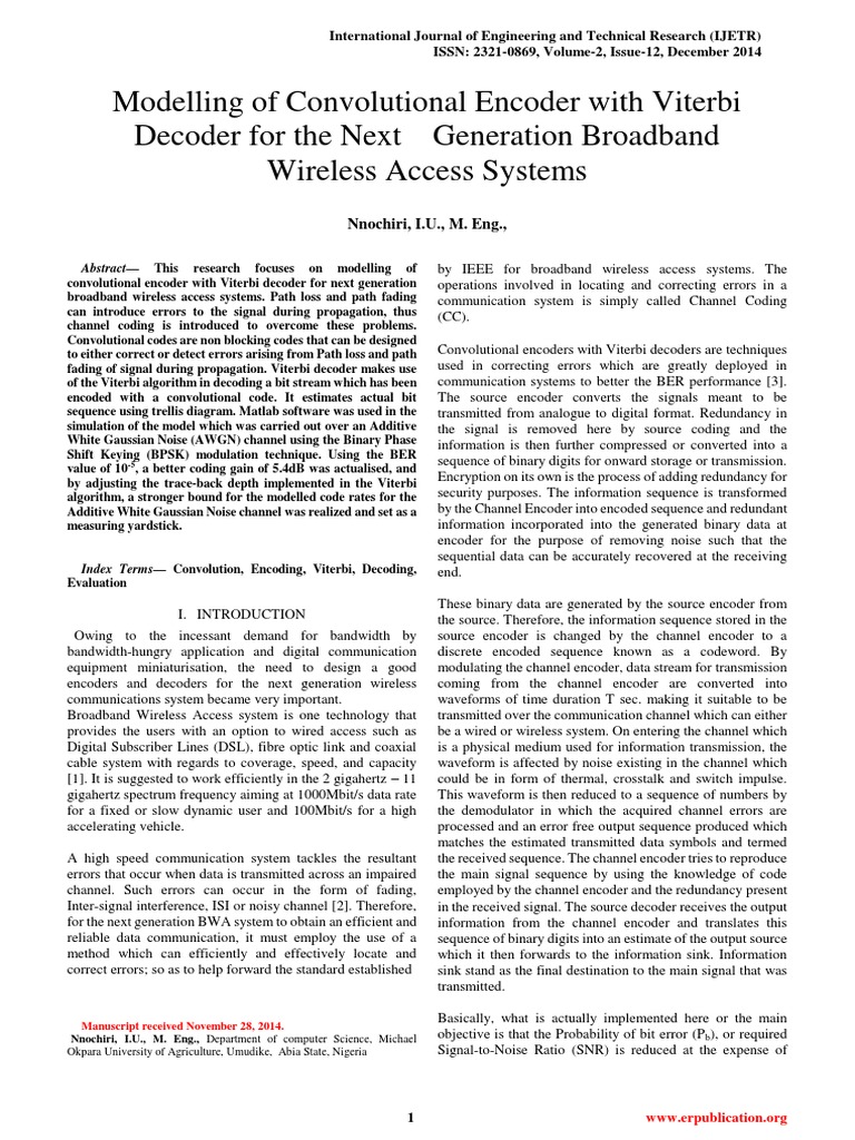 IJETR022904 | PDF | Forward Error Correction | Channel (Communications)