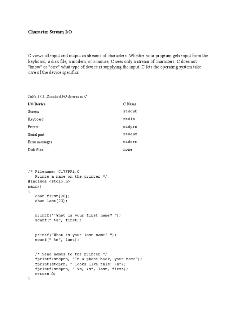 Character Stream and Other Things | Download Free PDF | Array Data ...