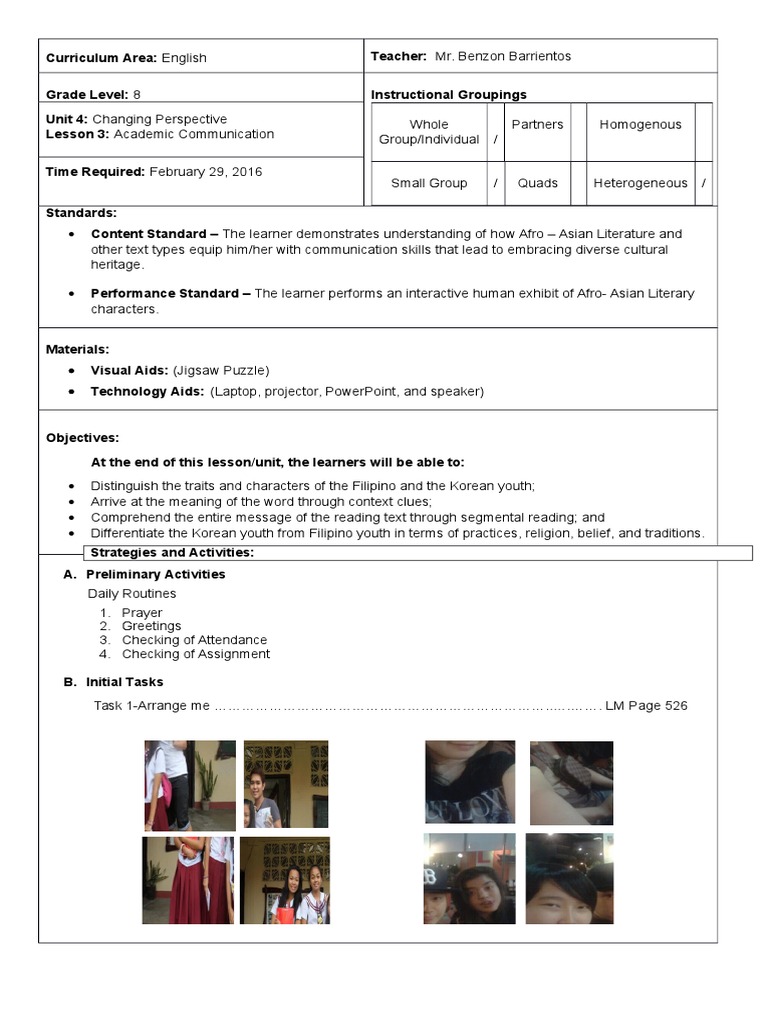 Lesson Plan (Afro-Asian Literature) | PDF | Confucianism | Confucius