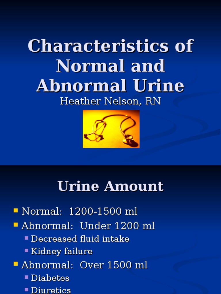 Characteristics of Normal and Abnormal Urine 869 | PDF | Urine | Diabetes