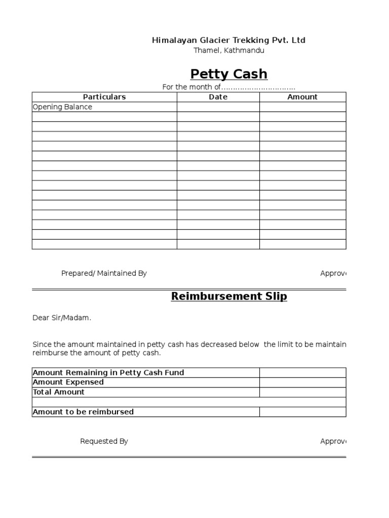 Petty Cash | PDF