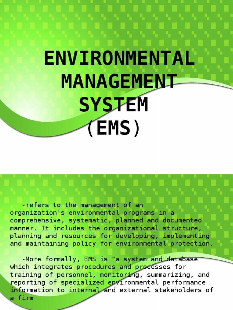 Environmental Management System Overview | PDF | Environmental Impact ...