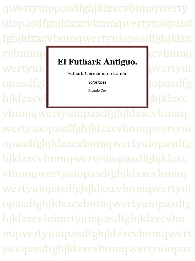 El Futhark Antiguo. | PDF | Runas | Odin