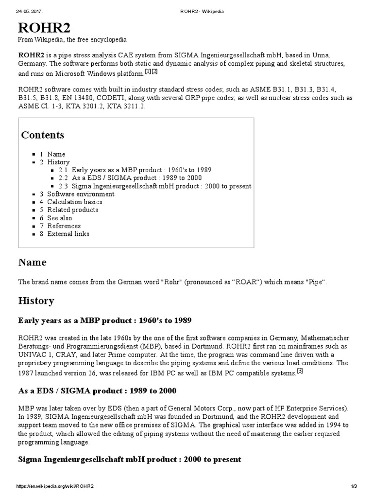 ROHR2 | PDF | Computing | Engineering