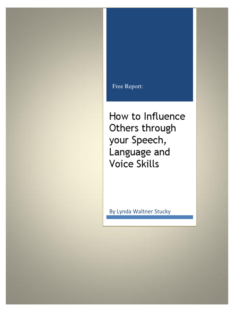 Influence Through Speech | PDF | Speech | Conversation