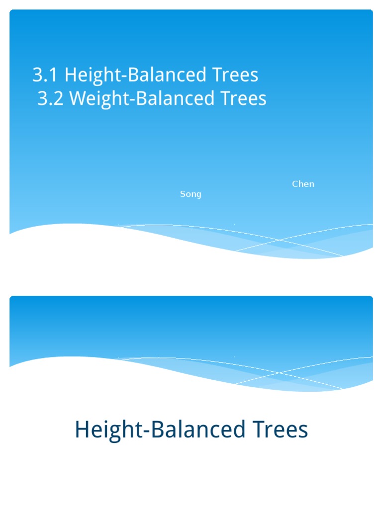 Height and Weight Balanced Trees | PDF | Information Retrieval ...