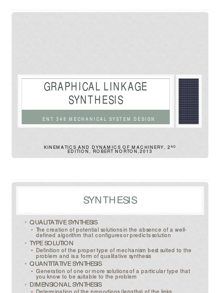 Lecture 3 Graphical Linkage Synthesis | PDF | Angle | Kinematics