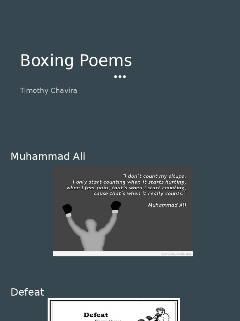 Boxing Poems | PDF