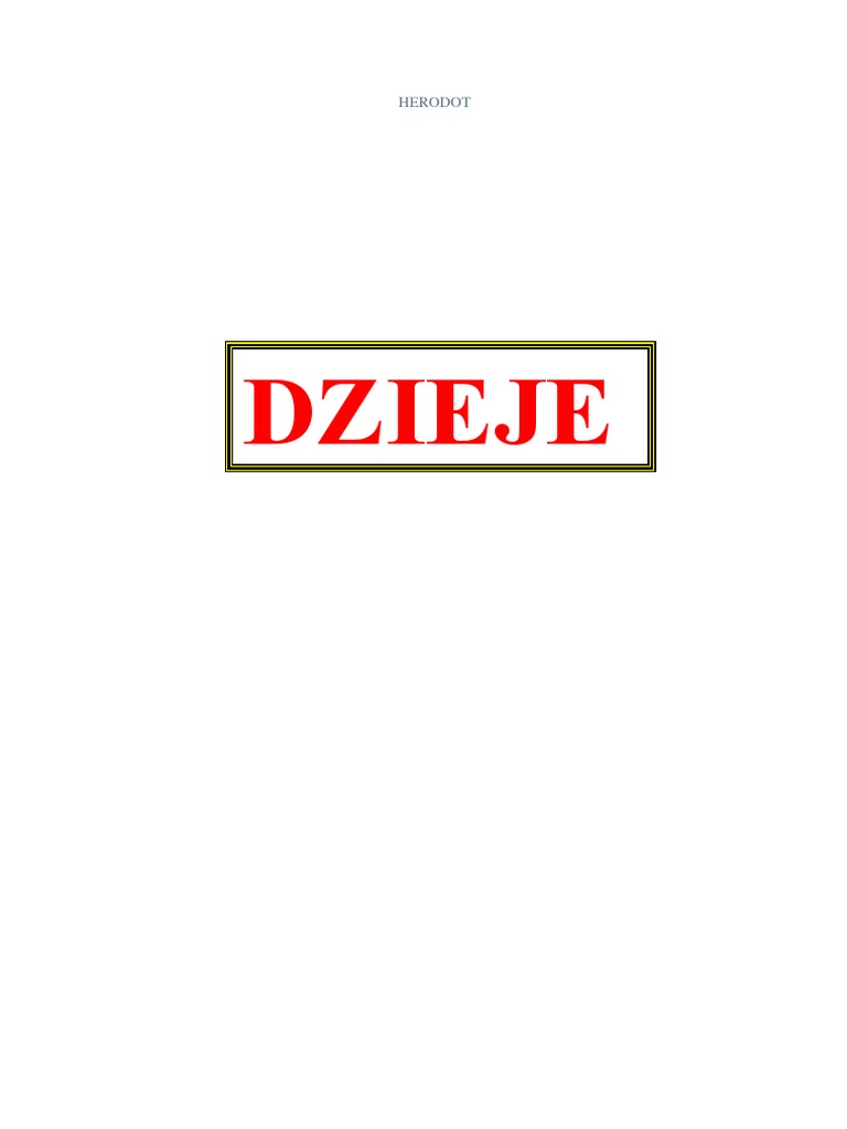 Herodot - Dzieje PDF | PDF