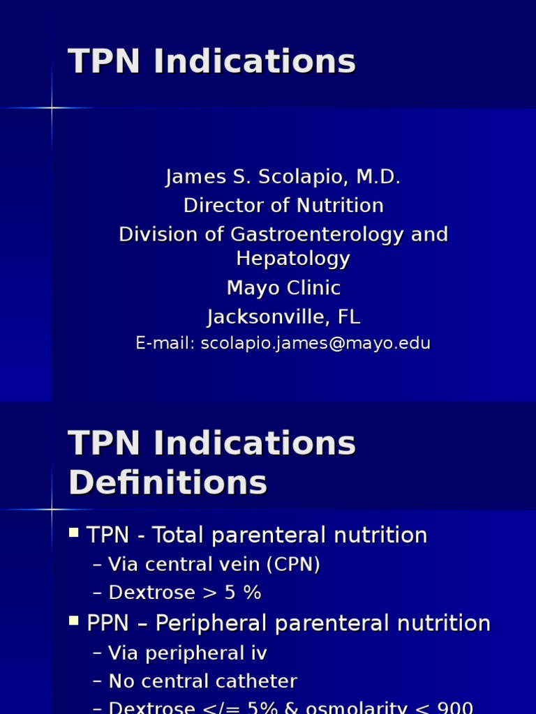 TPN and PPN Indications Overview | PDF | Gastroenterology | Nutrition
