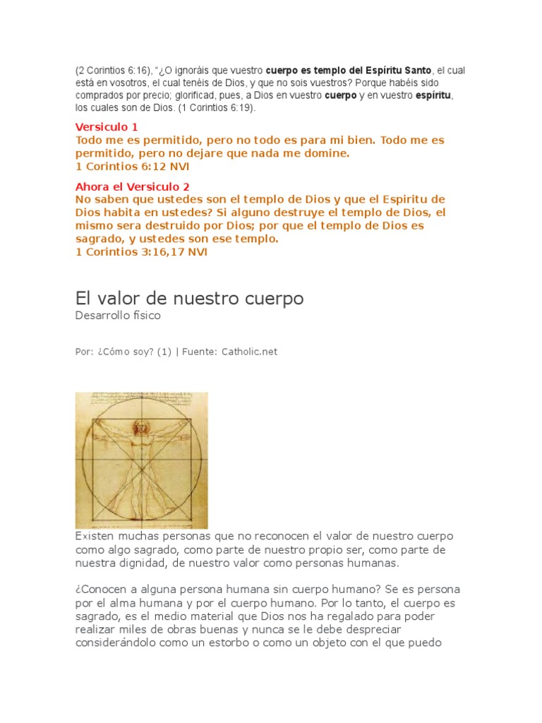 Mi Cuerpo Es Templo Del Espiritu Santo | Soul | Amor