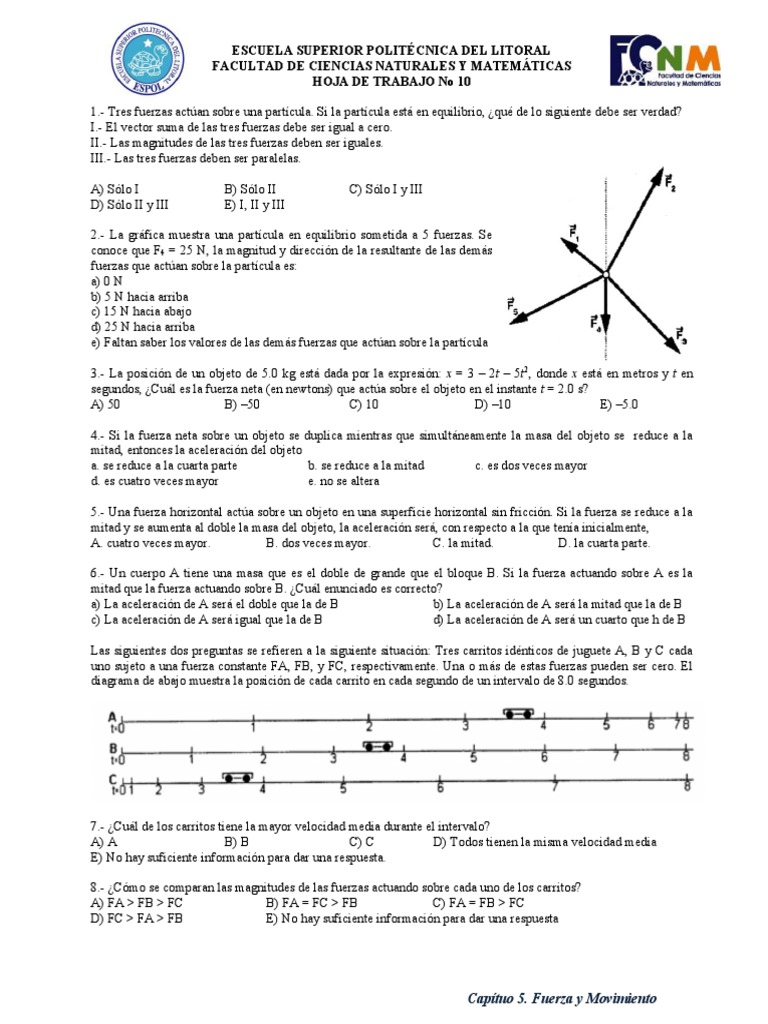 Fuerzas y equilibrio: Hoja de trabajo sobre conceptos básicos de fuerza ...