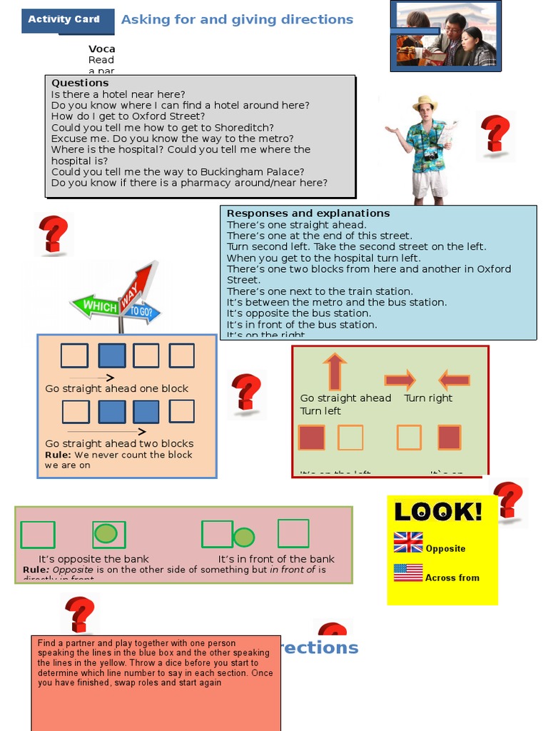 Language Booster - Directions Dice Game | PDF