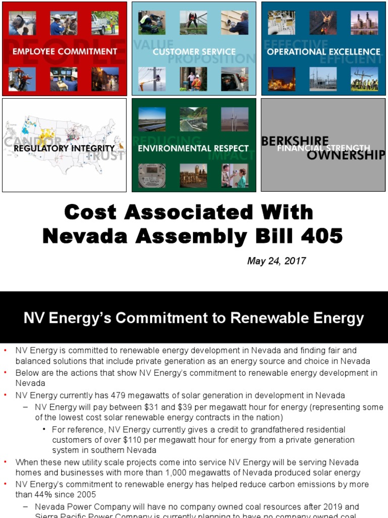 Cost Associated With Nevada Assembly Bill 405 | Solar Power | Renewable ...