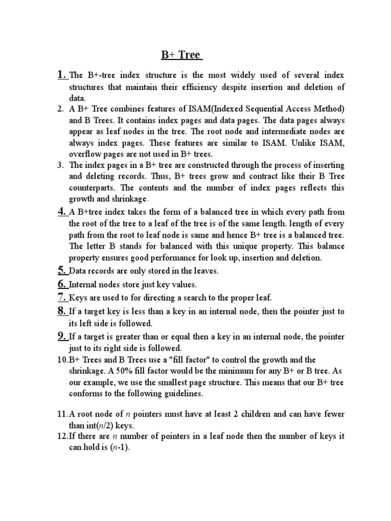 The Structure and Functionality of B+ Trees: A Guide to Indexing and ...