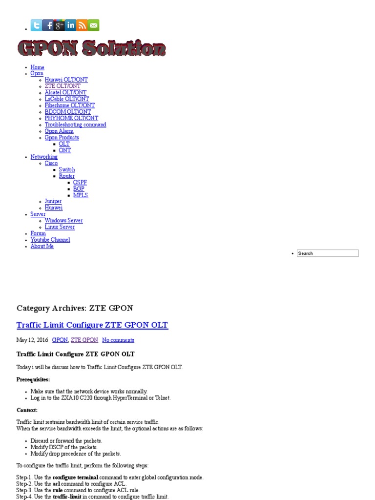 ZTE GPON Archives - Page 2 of 9 - GPON Solution | PDF | Radius ...