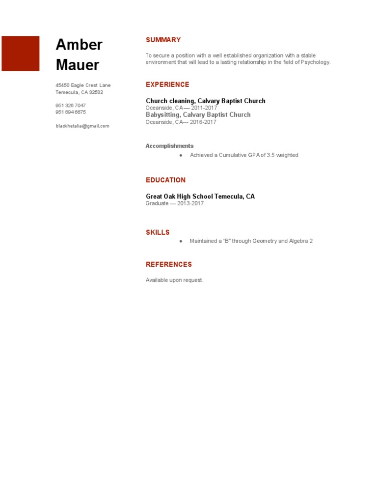 Resumeambermauer | PDF