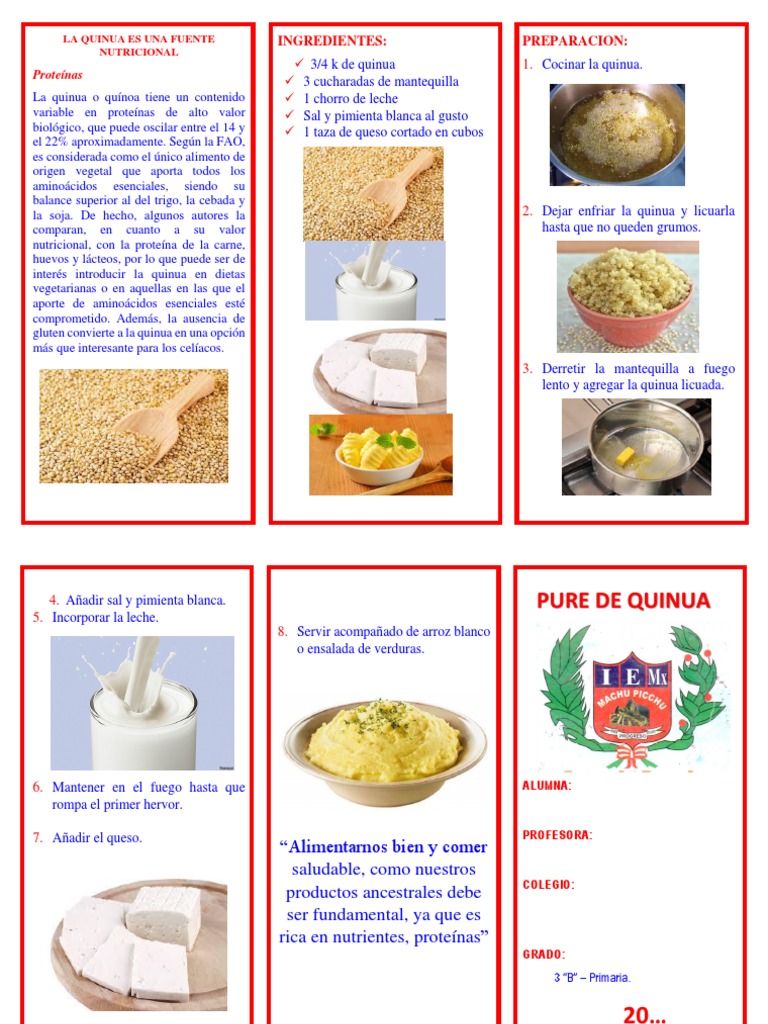 La Quinua Es Una Fuente Nutricional | Quinua | Nutrición