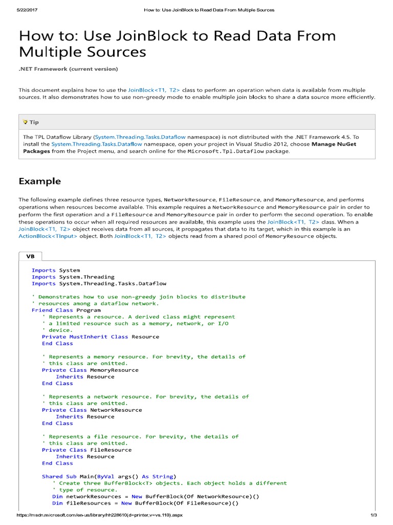 09 - How To - Use JoinBlock To Read Data From Multiple Sources PDF | PDF