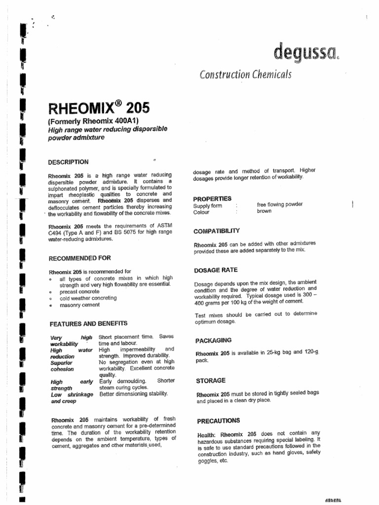 Rheomix MSDS | PDF