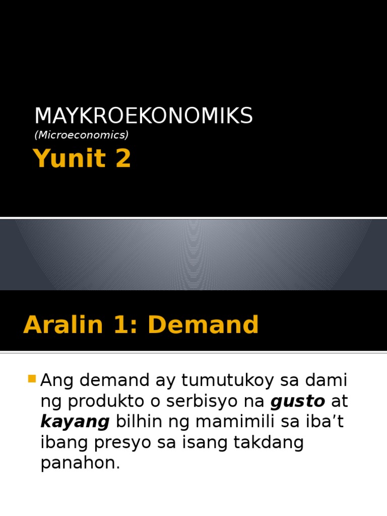 Aralin 1 Demand | PDF