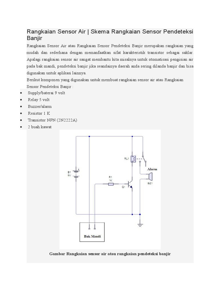 Rangkaian Sensor Banjir | PDF