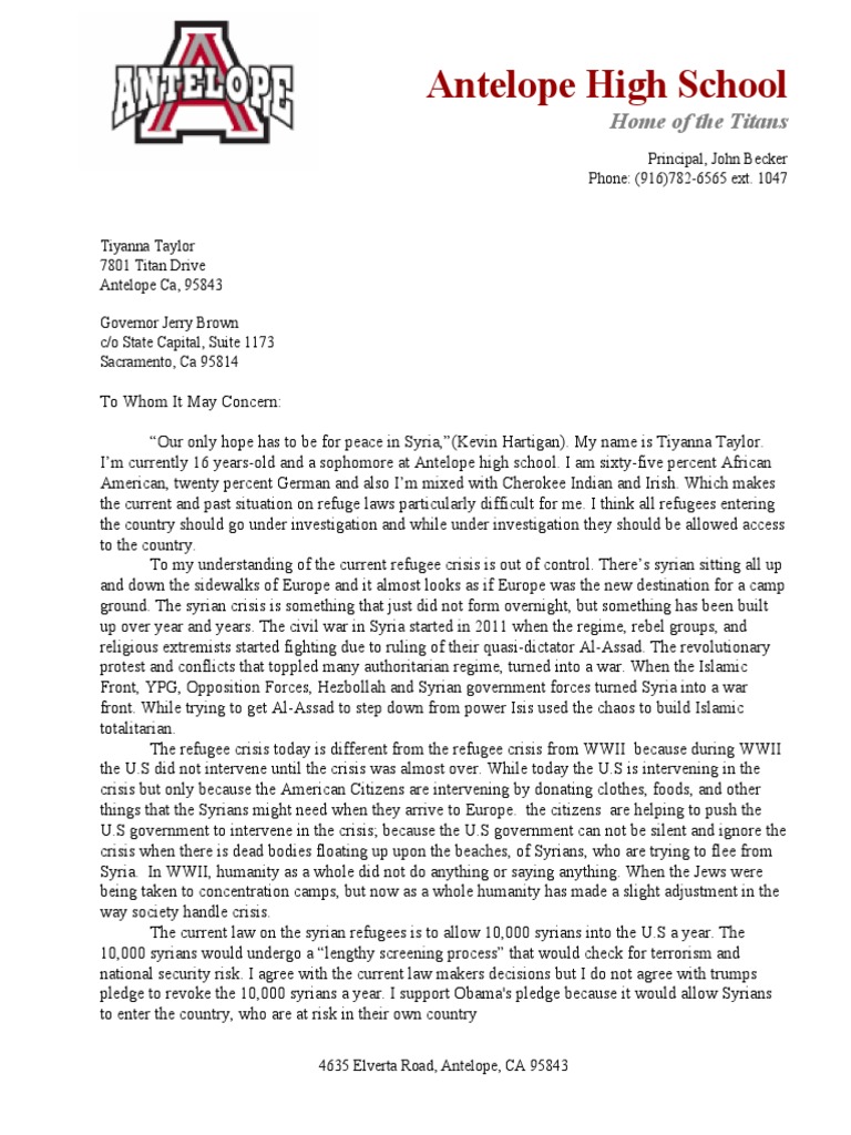 Antelope High School: Home of The Titans | PDF | Syria | Syrian Civil War