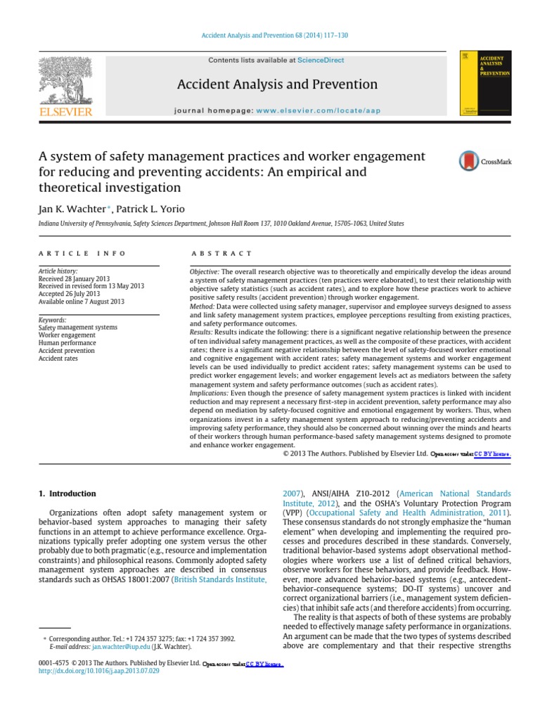A system of safety management practices .pdf | Safety | Occupational ...
