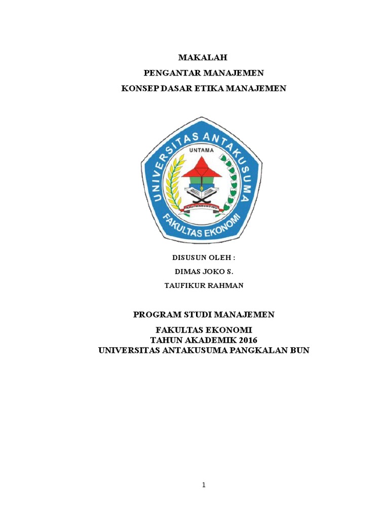 Konsep Dasar Etika Manajemen Pdf