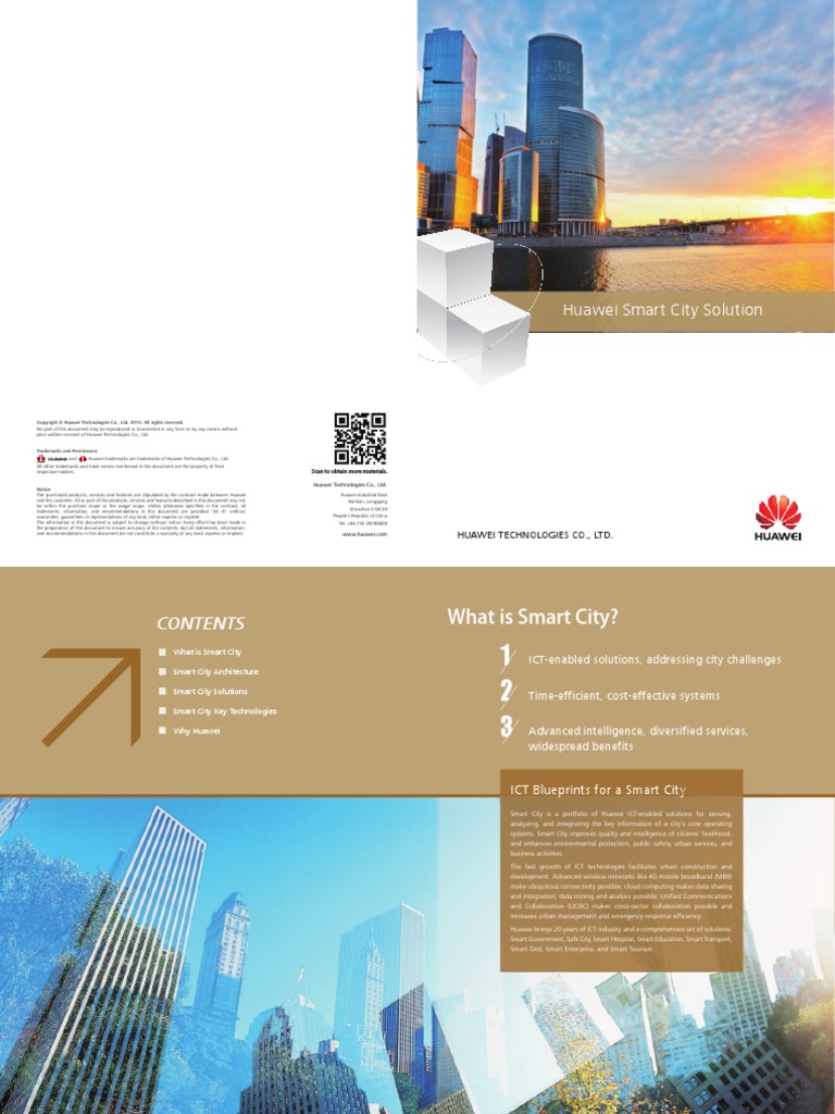 Huawei Smart City Solution Brochure | E Government | Cloud Computing